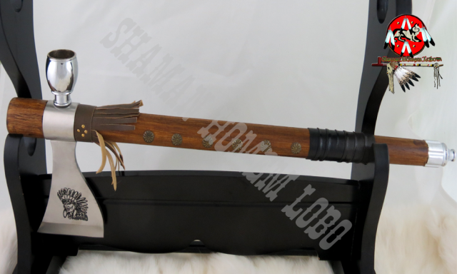 Cachimbo Chanupa Indigena Americano Tomahawk Pipe (641) por R$450,00