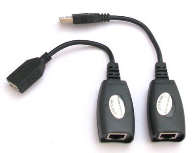 Extensor USB via RJ45 Adaptador USB para cabo de rede até 45 metros por ...