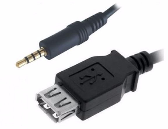 Cabo P2 x USB Femea 40Cm por R$18,90