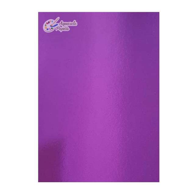 Papel Lamicote Roxo A4 240 gr - 10 Folhas por R$20,90
