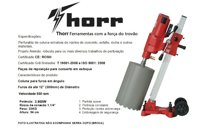 Perfuratriz de concreto, laje, VIGA, COLUNA