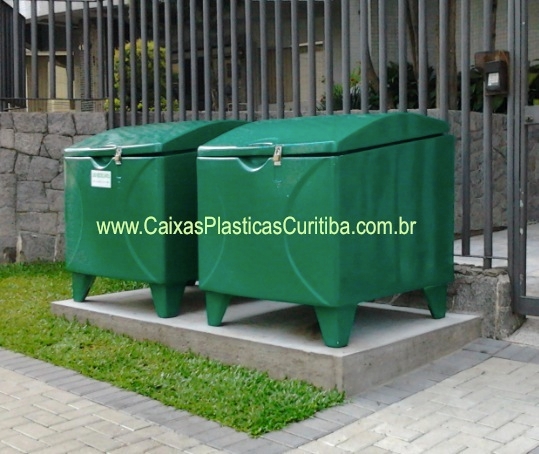 Lixeira 0830 litros 100x100x110 cm (ref. LF830) Tipo Fixa em Fibra de Vidro