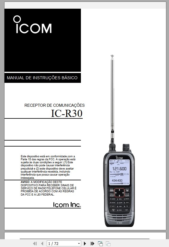 Manual Básico Em Português Icom Ic-r30